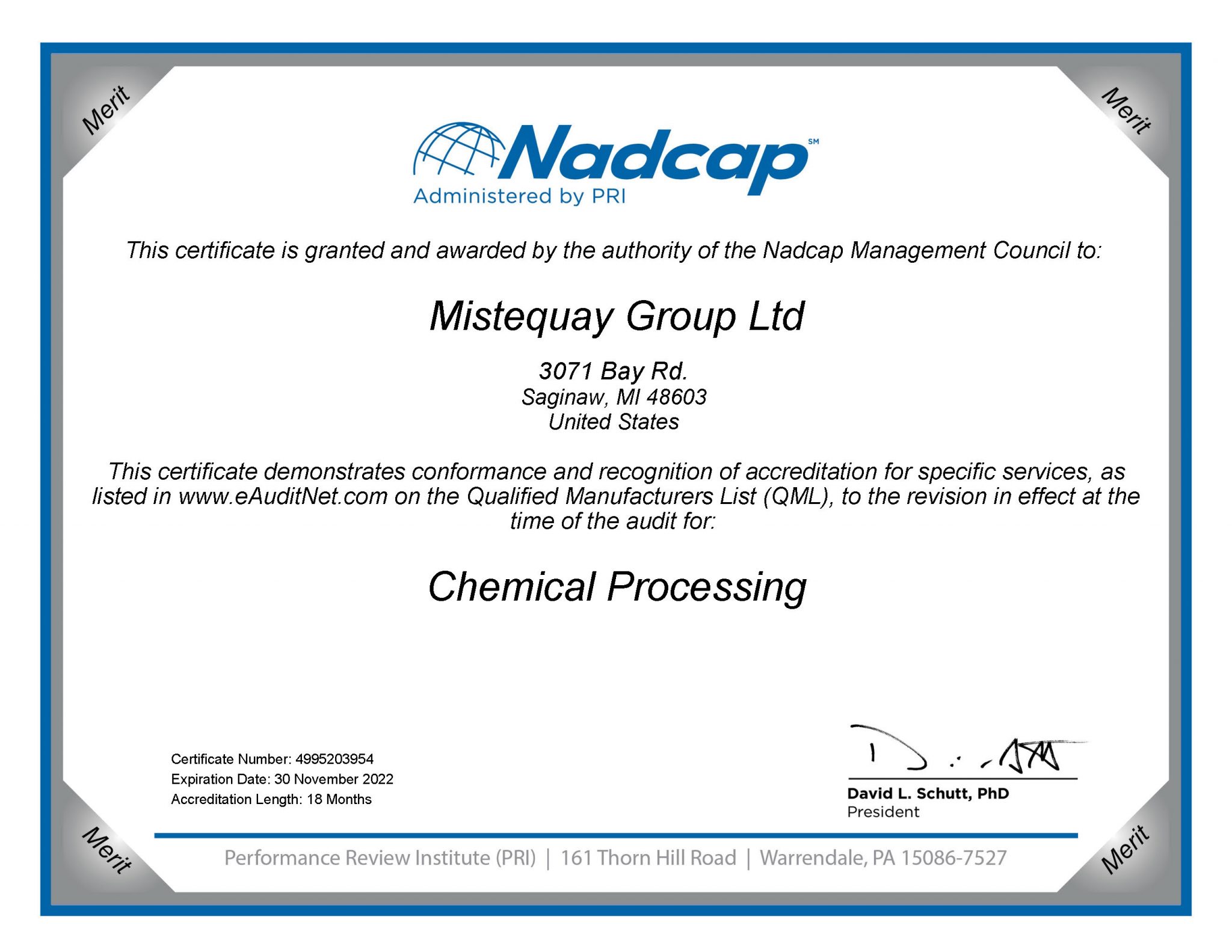 NADCAP-Chemicla-Processing-Certificate - AeroMotion by Textron Aviation